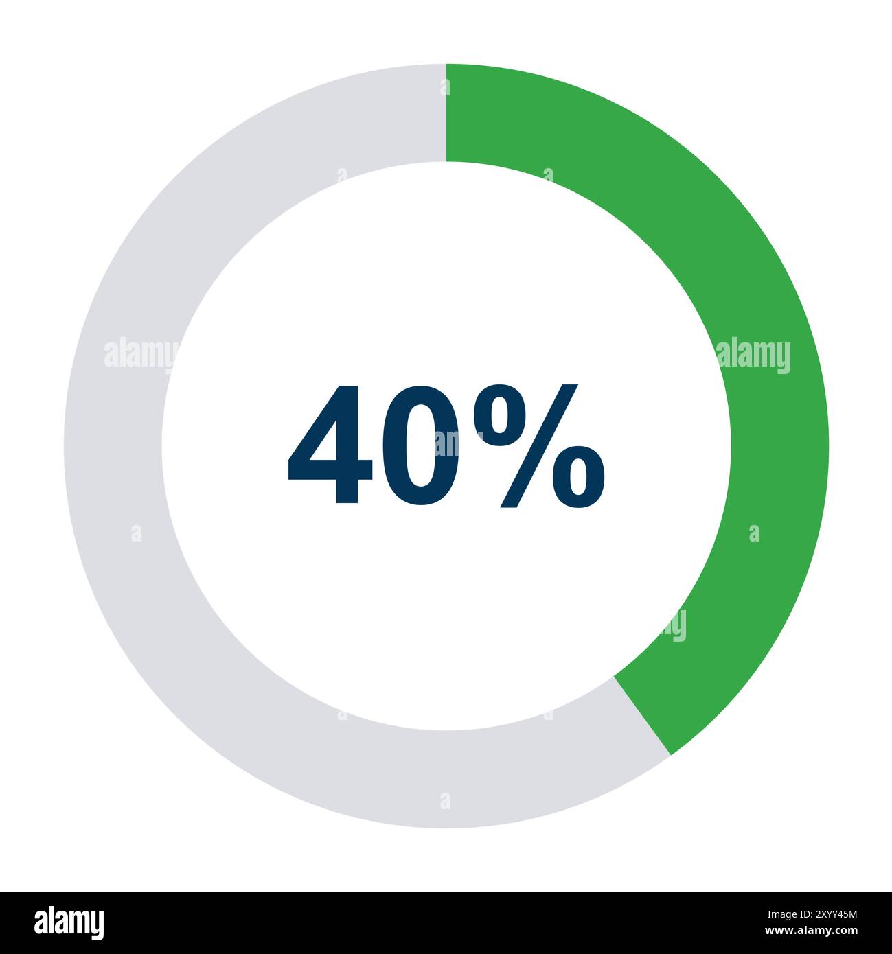 Information round diagram 40 percent icon, infographic graphic pie design, marketing vector ...
