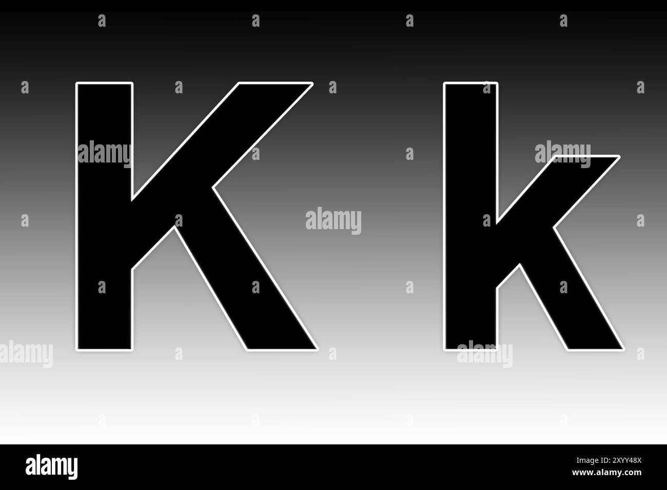 K fonts Black and White Stock Photos & Images - Alamy