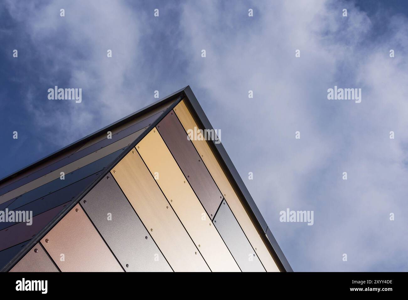 Detail of a colourful building cladding Stock Photo - Alamy