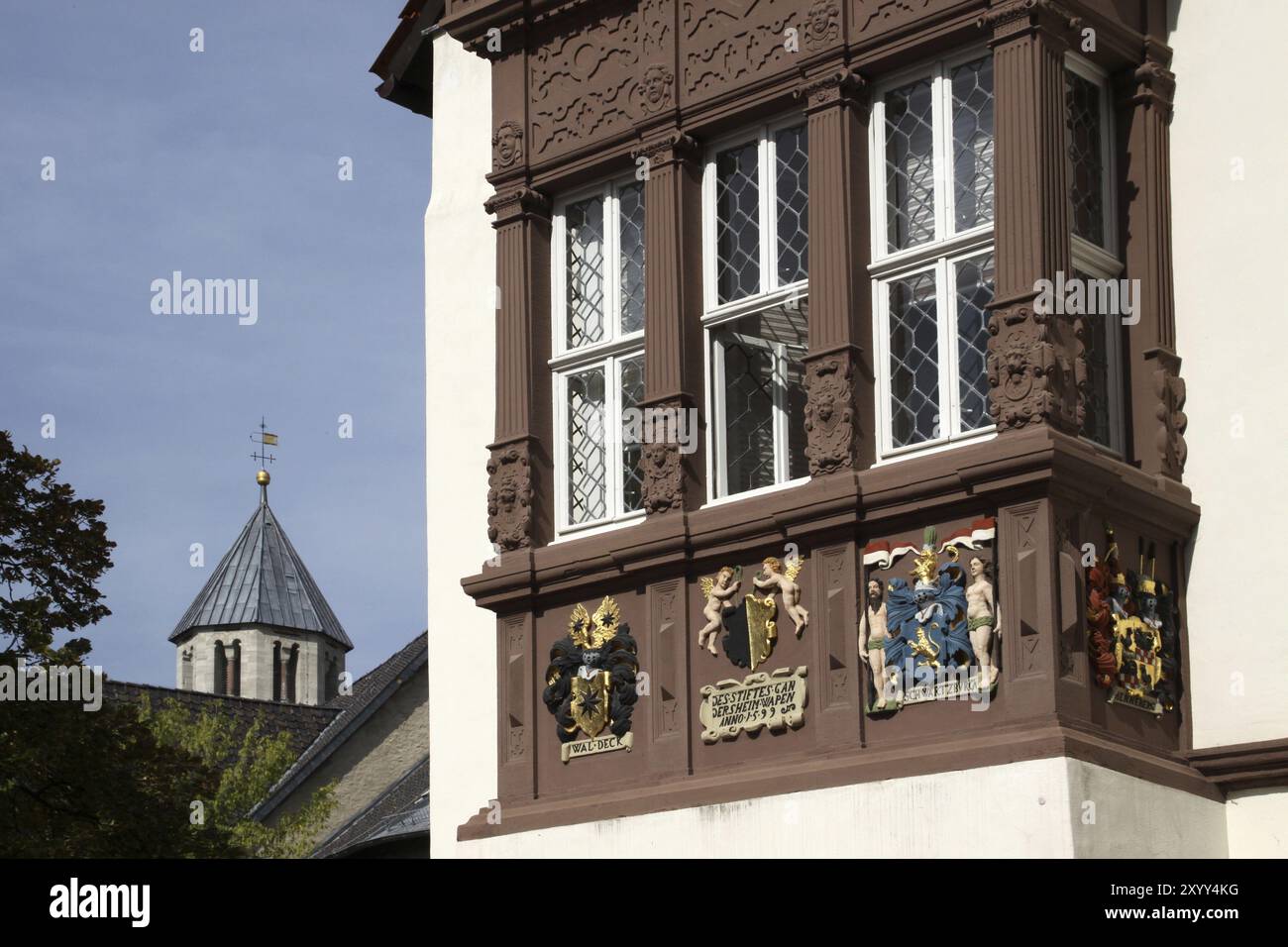 Bay window of Bad Gandersheim Abbey Stock Photo - Alamy