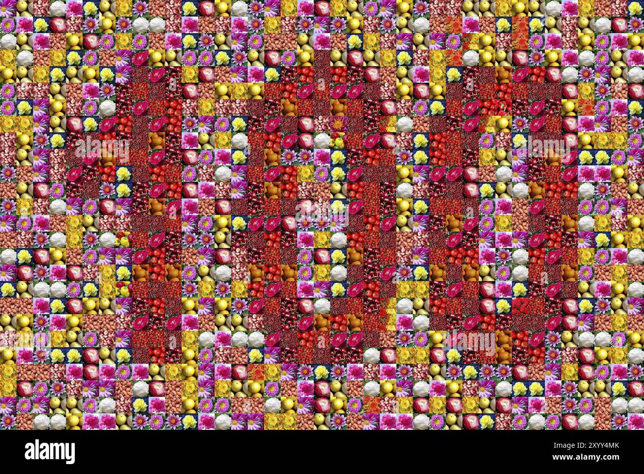 Thousands of photos make the mosaic picture of the number 100 Stock ...