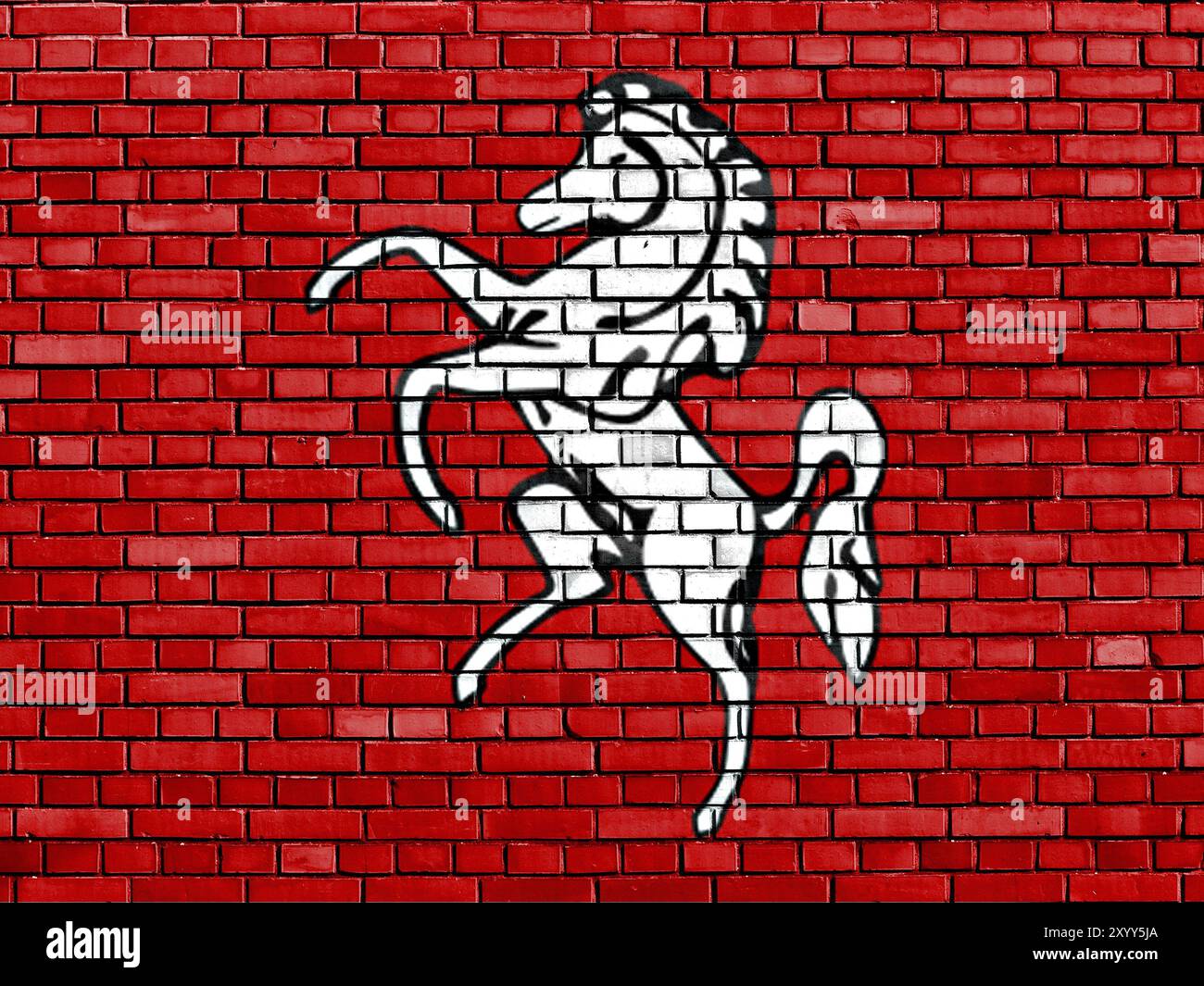 Flag of Kent painted on brick wall Stock Photo - Alamy