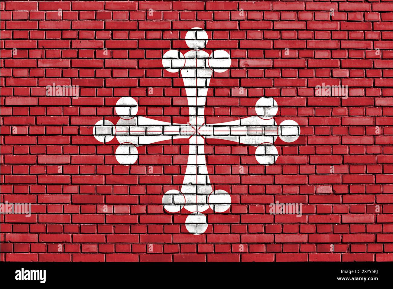 Flag of Republic of Pisa painted on brick wall Stock Photo - Alamy