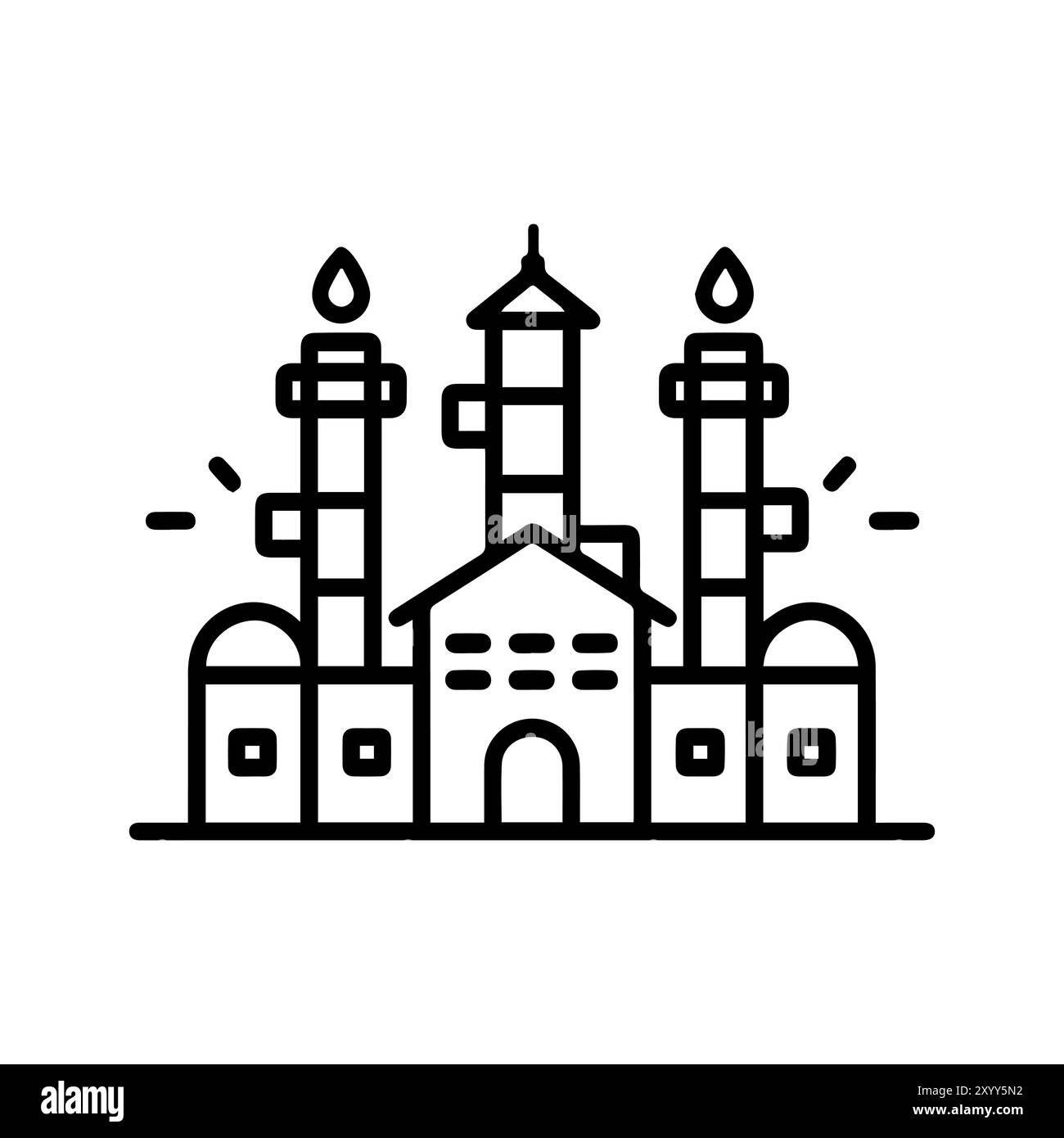 Military Base icon or modern line symbol. Vector line art and icon ...