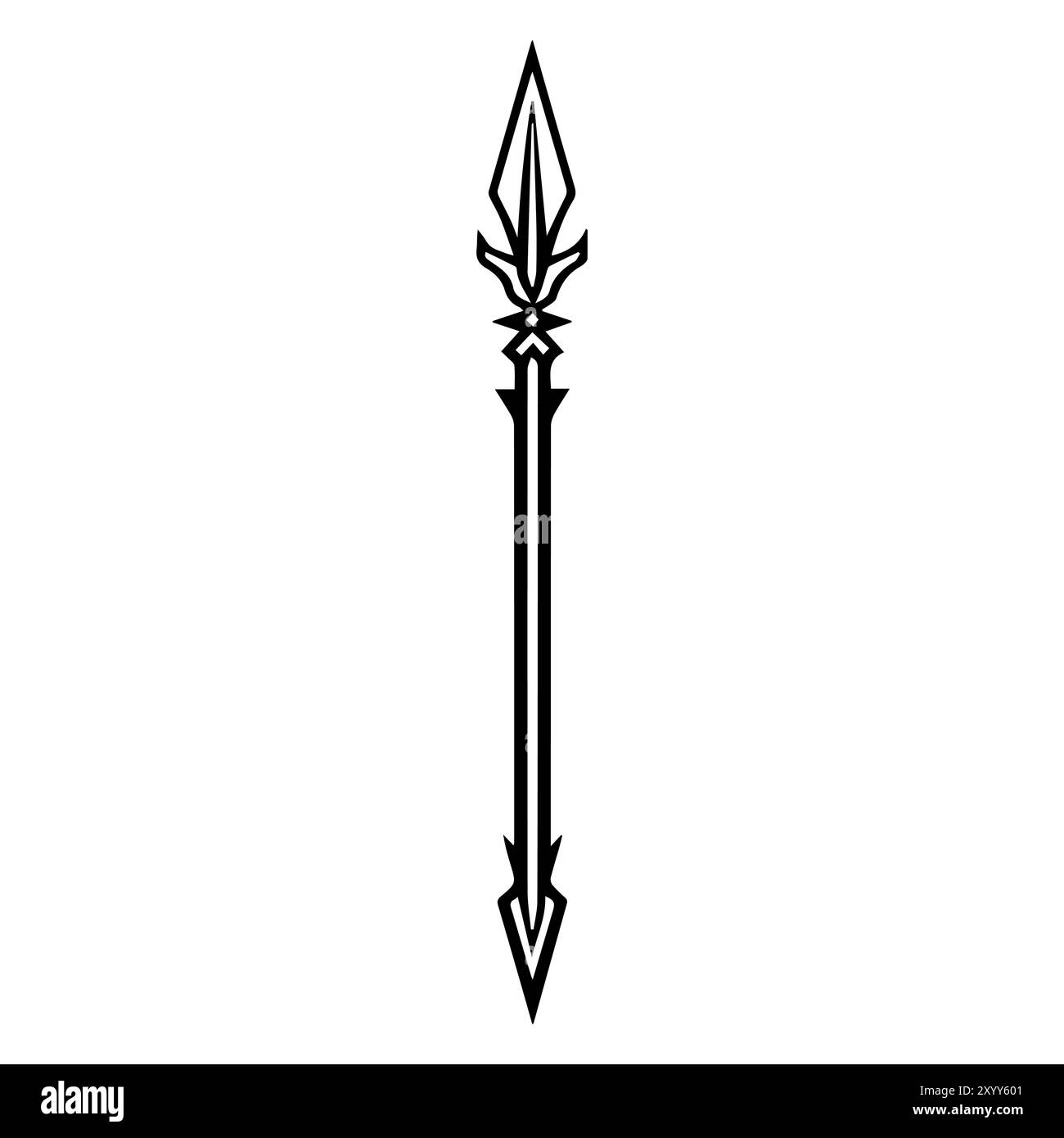 Spear icon or modern line symbol. Vector line art and icon design with ...