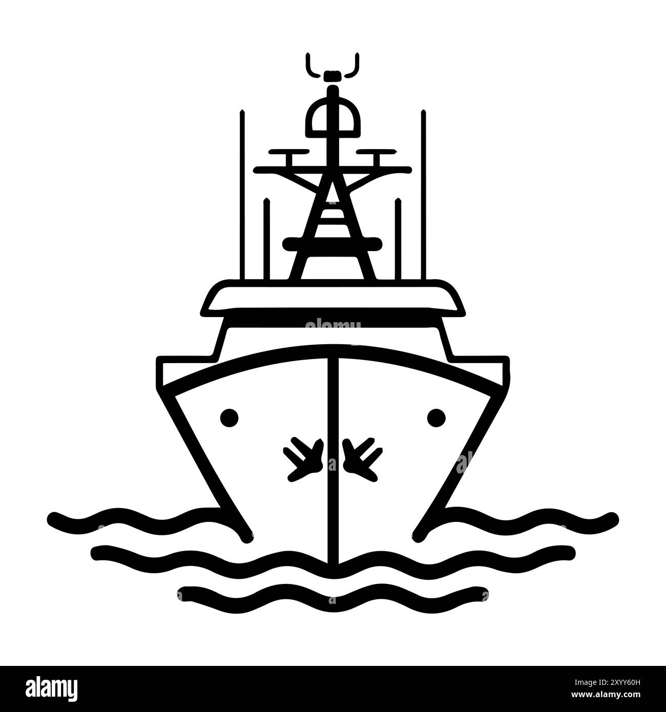 Military Boat icon or modern line symbol. Vector line art and icon ...