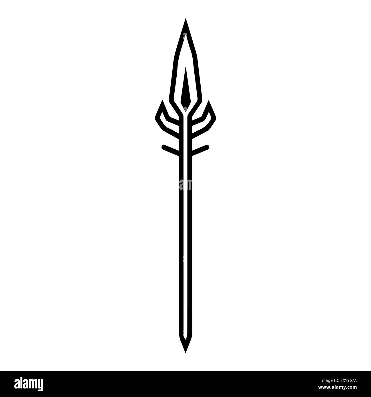 Spear icon or modern line symbol. Vector line art and icon design with ...