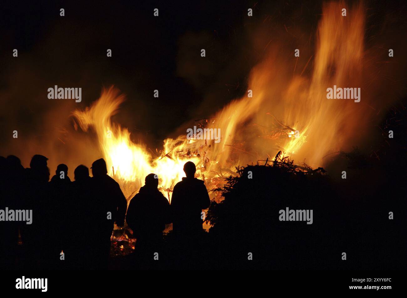 Witches' bonfire, Walpurgis Night bonfire Stock Photo - Alamy