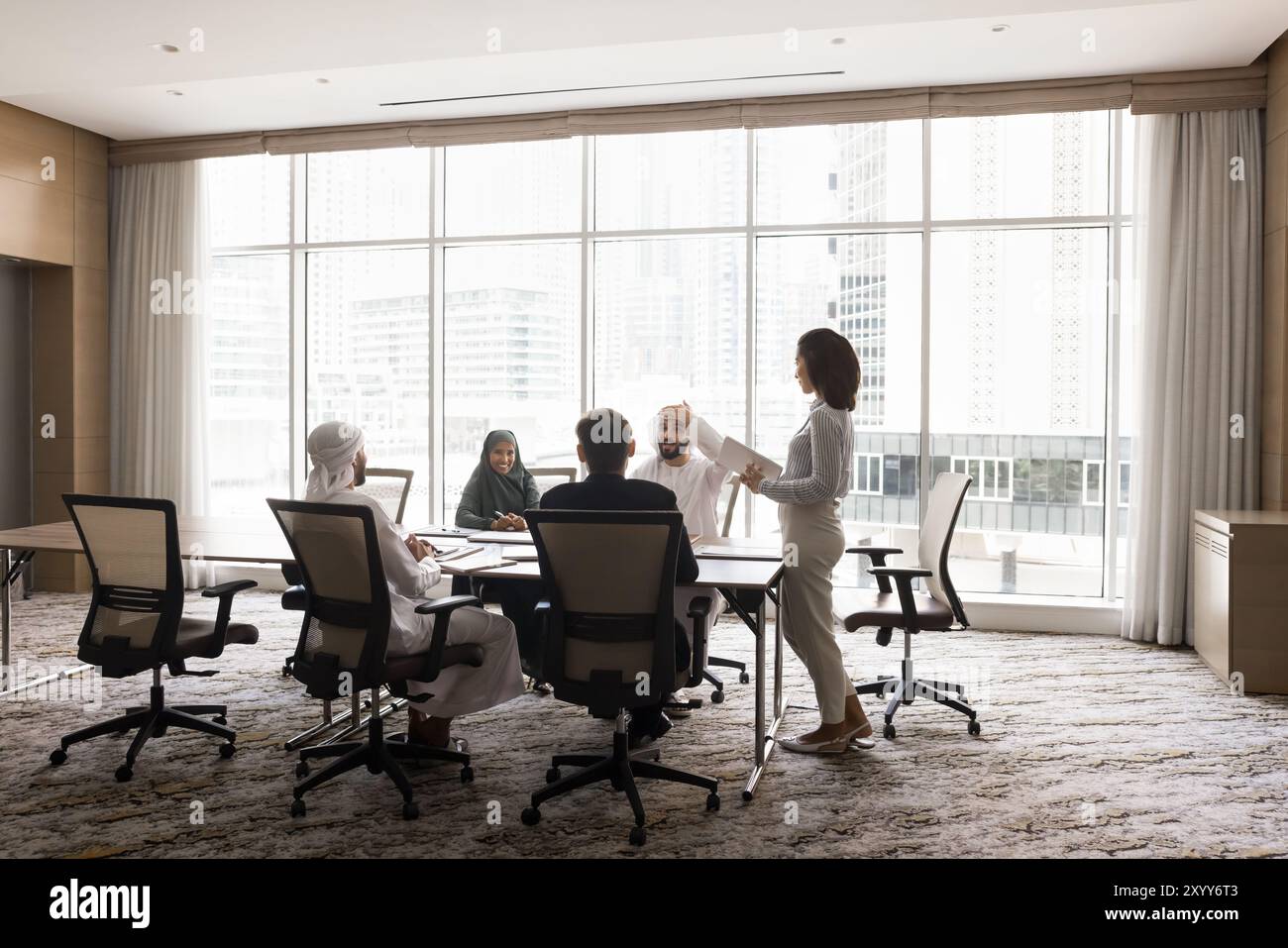 Diverse board directors talking hi-res stock photography and images - Alamy