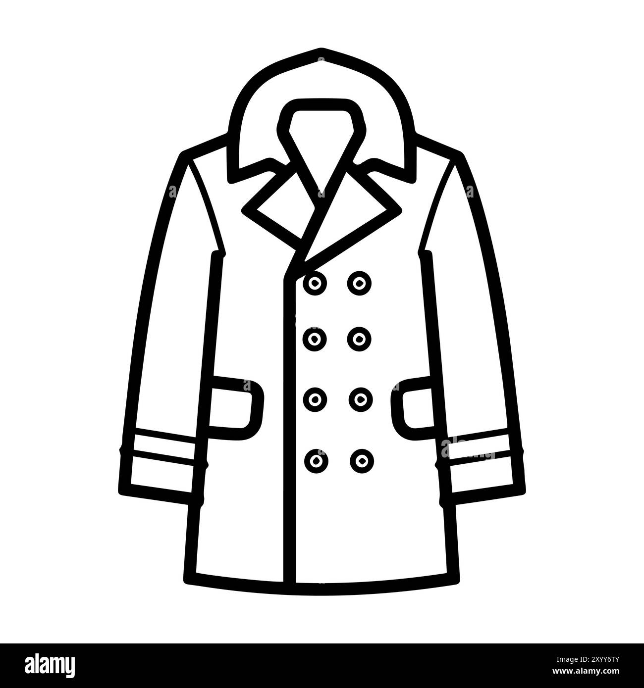 coat icon or modern line symbol. Vector line art and icon design with ...