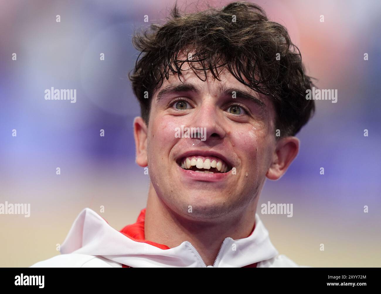 Great Britain's Archie Atkinson celebrates following the 4000m ...