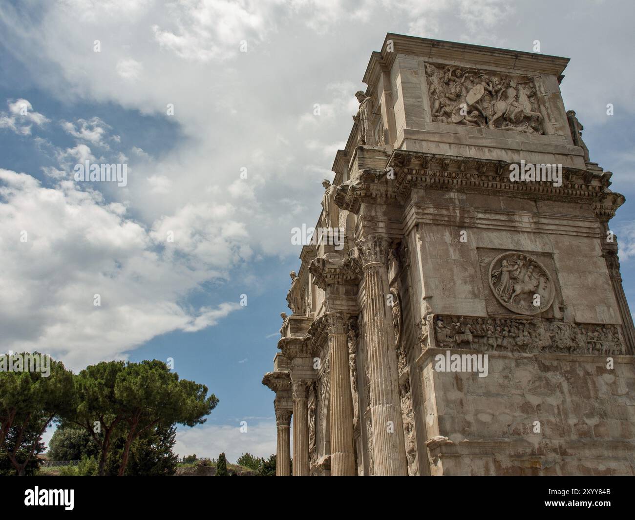 Side view of the arch of constantine hi-res stock photography and ...