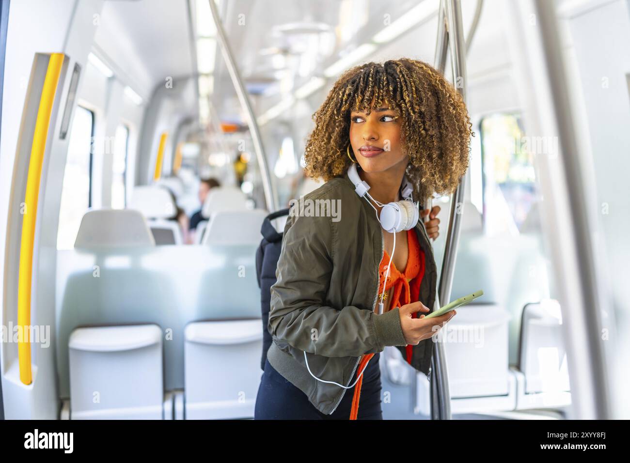 Children standing on trains hi-res stock photography and images - Alamy