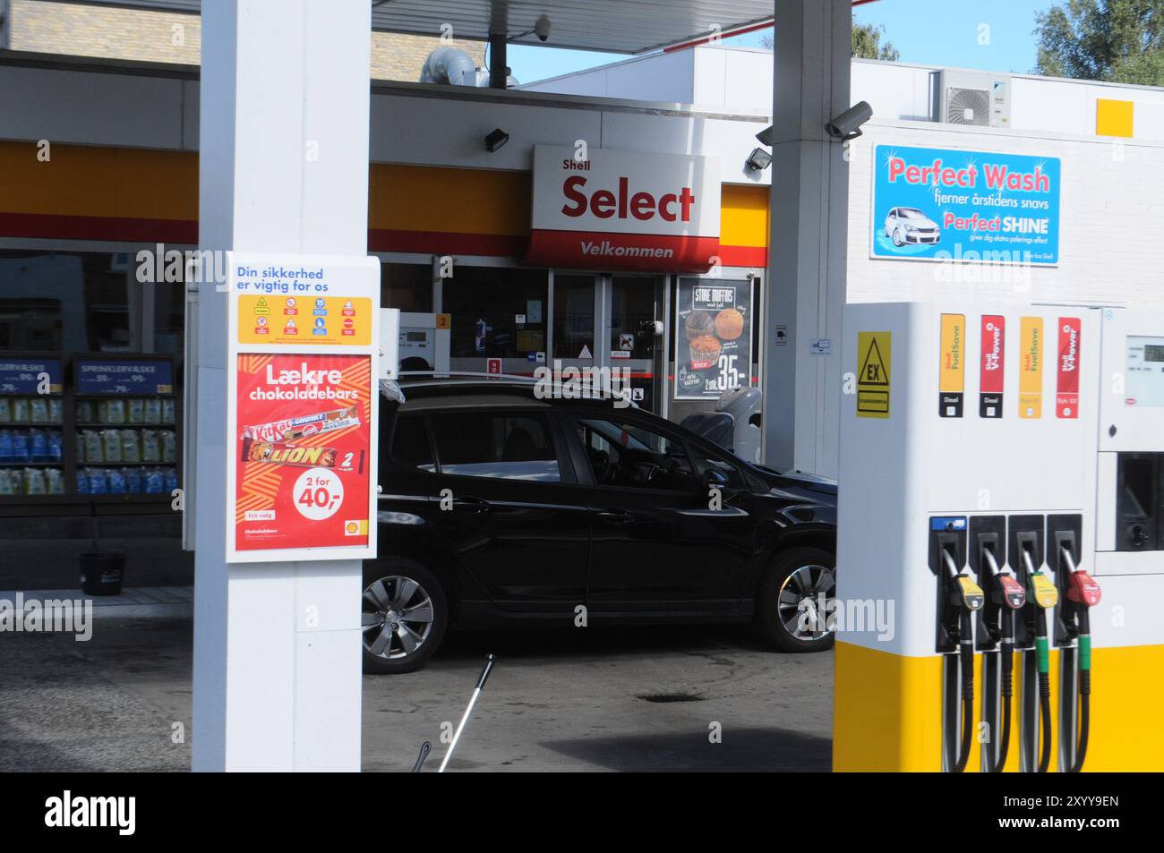 Copenhagen/ Denmark/31 Auguest 2024/Shell gasoline station in kastrup ...