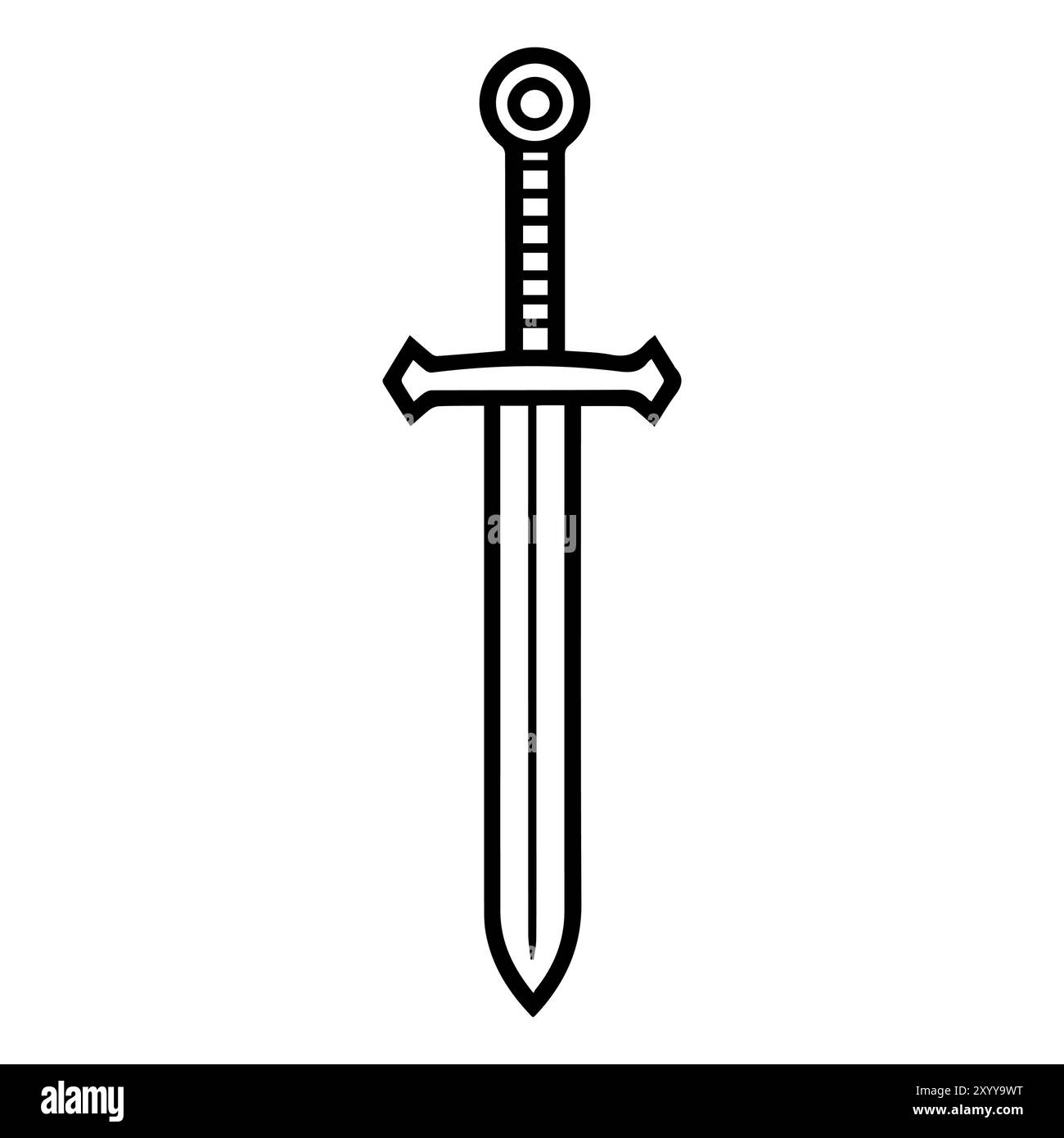 Sword Icon Or Modern Line Symbol Vector Line Art And Icon Design With