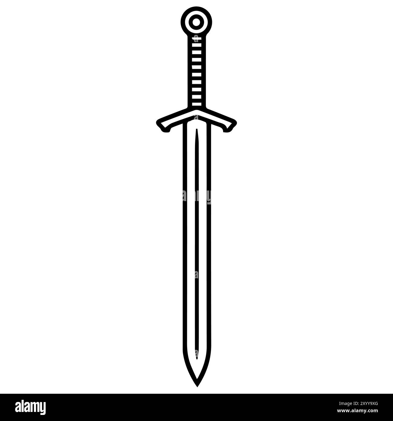 Sword icon or modern line symbol. Vector line art and icon design with ...