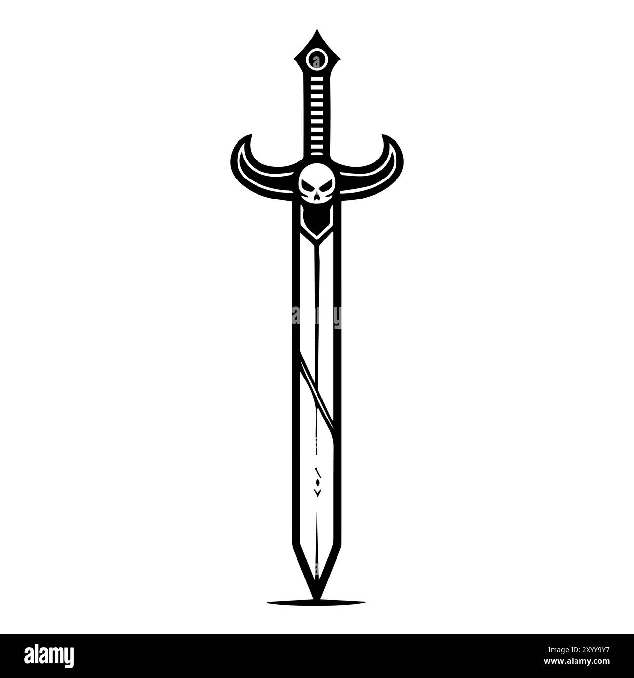 Sword icon or modern line symbol. Vector line art and icon design with ...