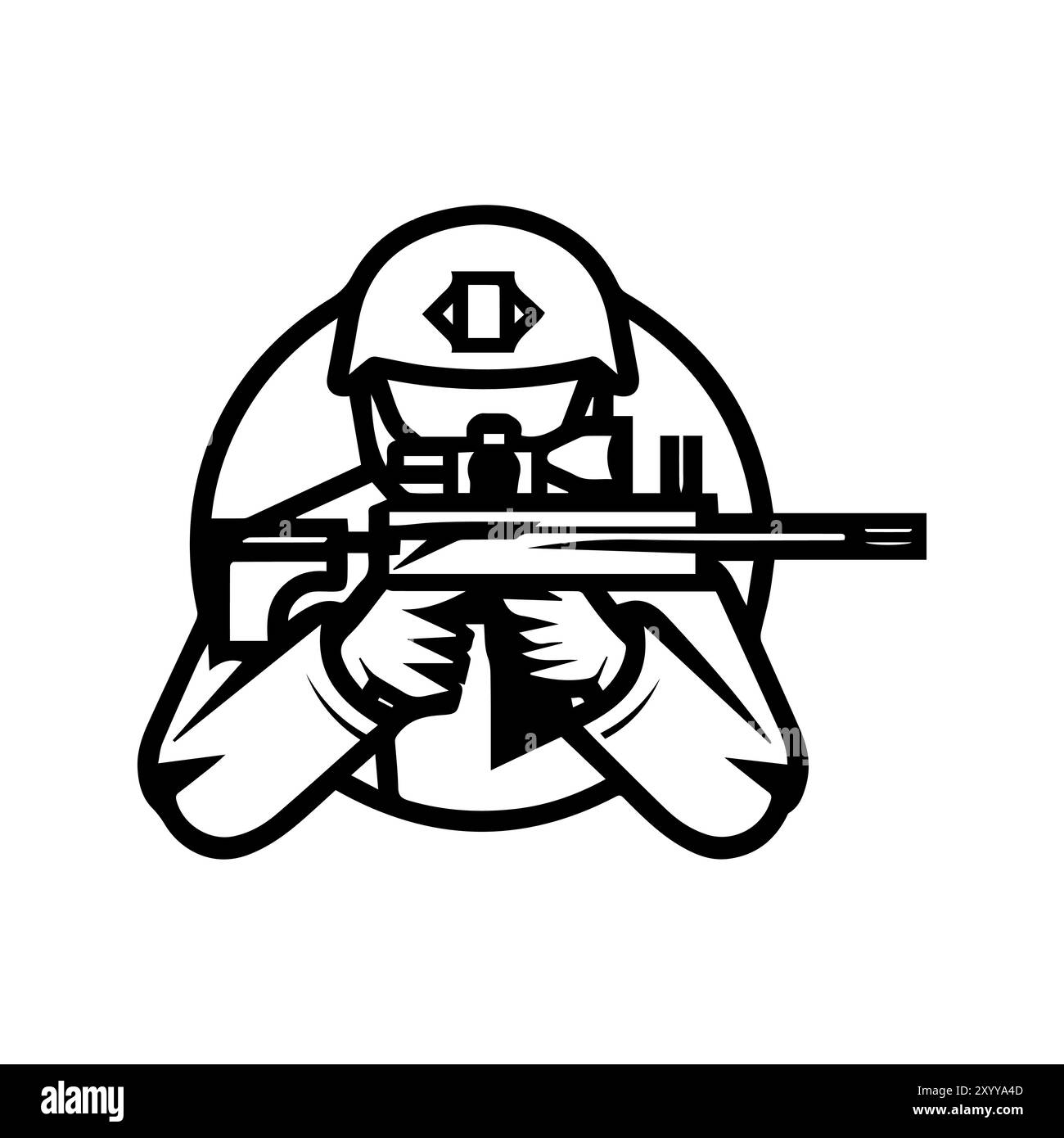 Sniper icon or modern line symbol. Vector line art and icon design with ...