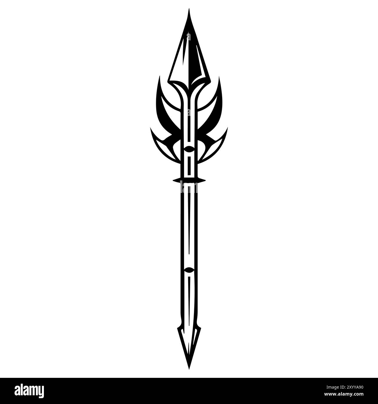 Spear icon or modern line symbol. Vector line art and icon design with ...
