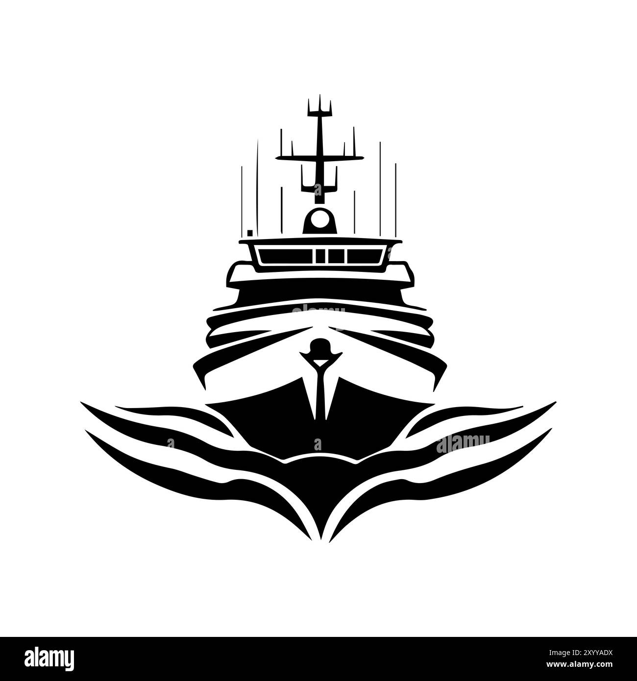 Military Boat icon or modern line symbol. Vector line art and icon ...