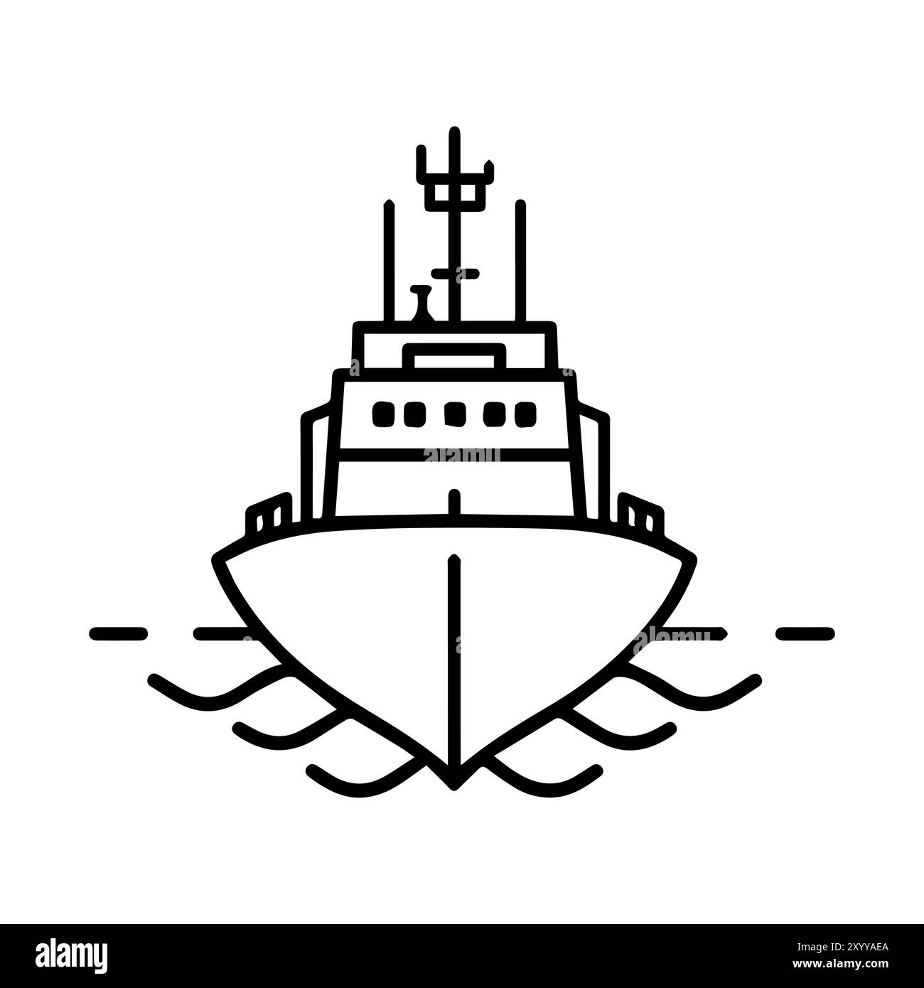 Military Boat icon or modern line symbol. Vector line art and icon ...