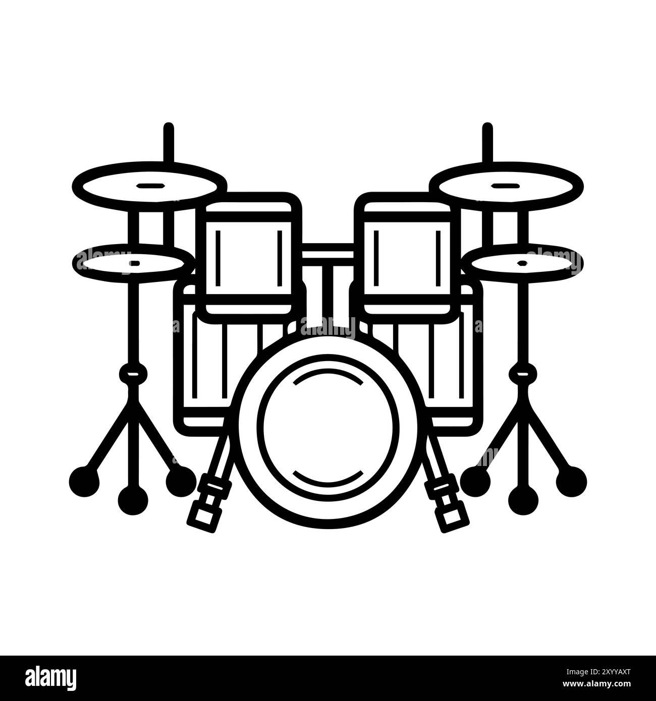 Drums icon or modern line symbol. Vector line art and icon design with ...