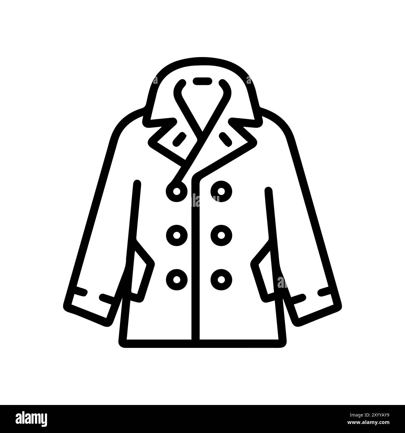 coat icon or modern line symbol. Vector line art and icon design with ...