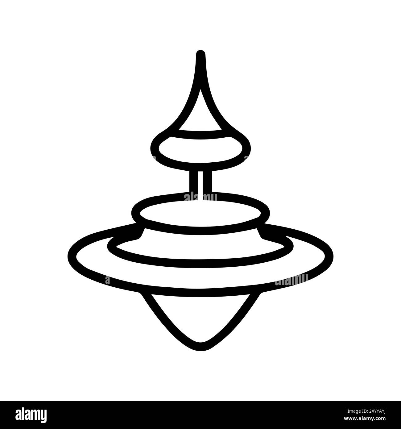 Spinning Top icon or modern line symbol. Vector line art and icon ...