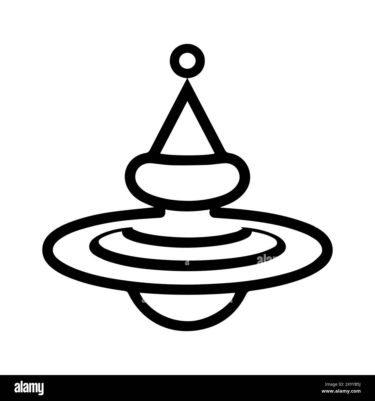 Spinning Top icon or modern line symbol. Vector line art and icon ...