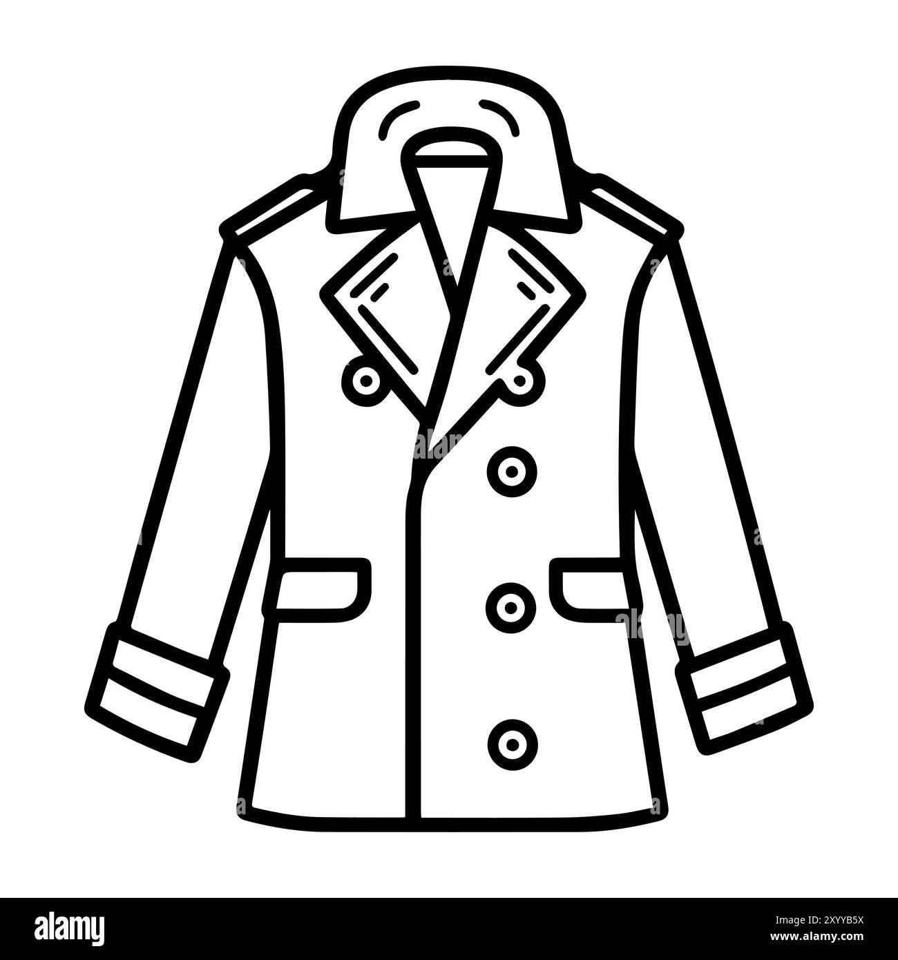 coat icon or modern line symbol. Vector line art and icon design with ...