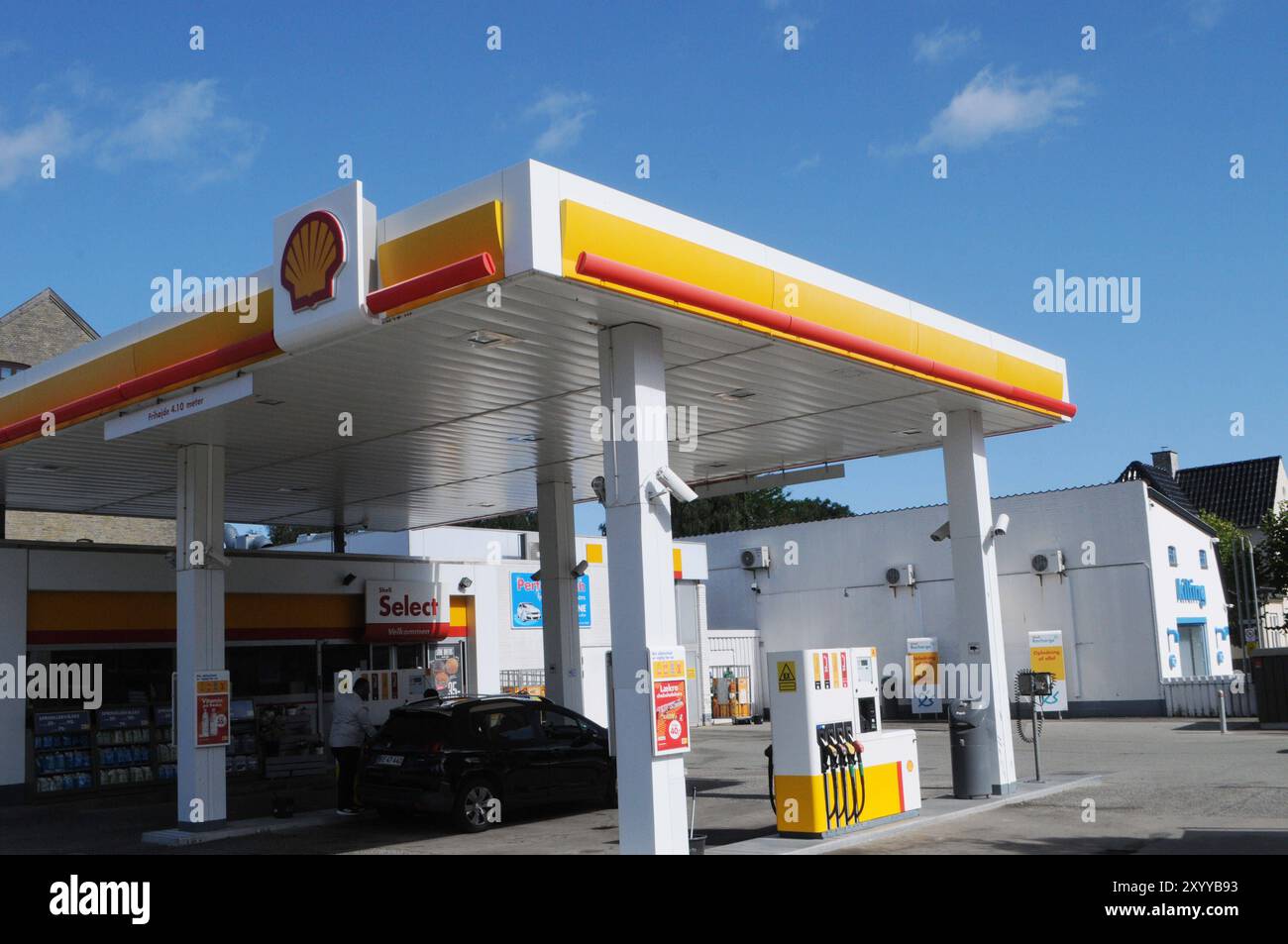 Copenhagen/ Denmark/31 Auguest 2024/Shell gasoline station in kastrup ...