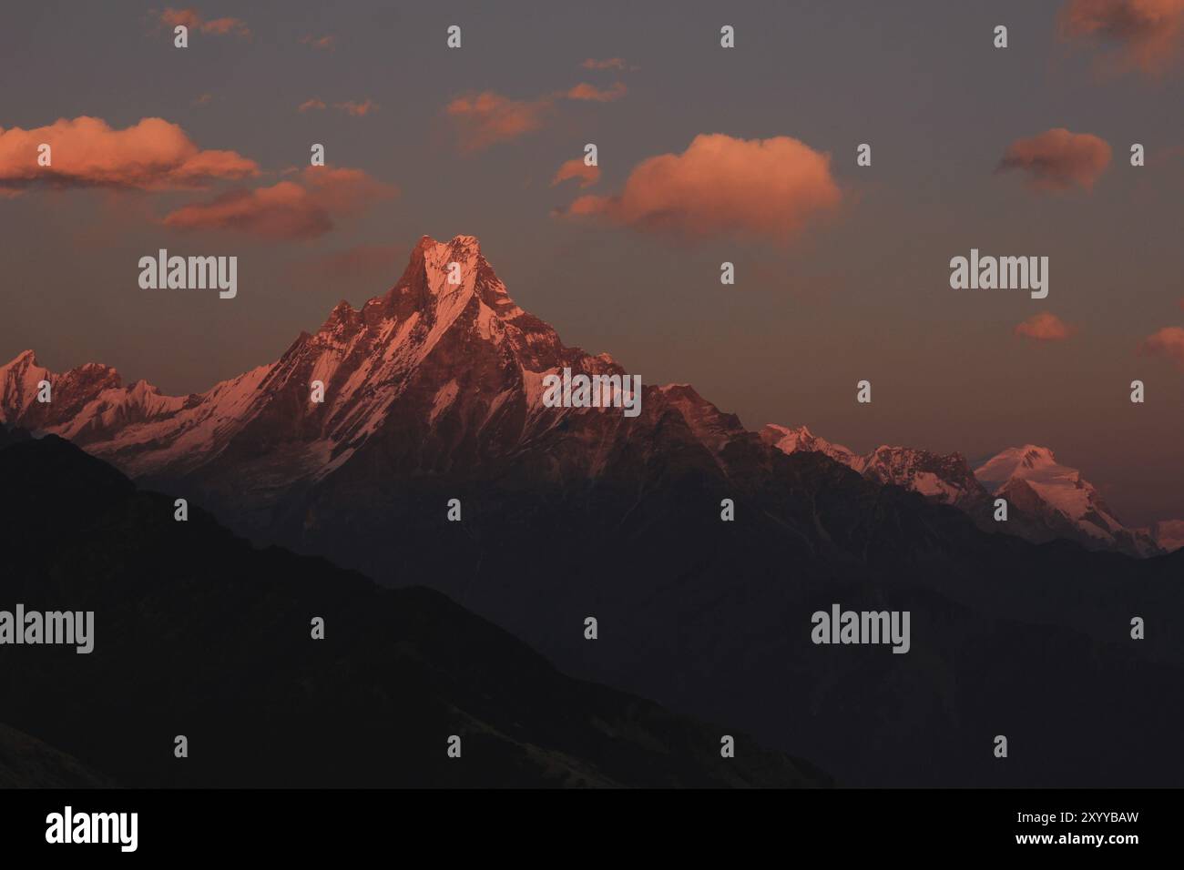 Evening scene in himalayas hi-res stock photography and images - Alamy