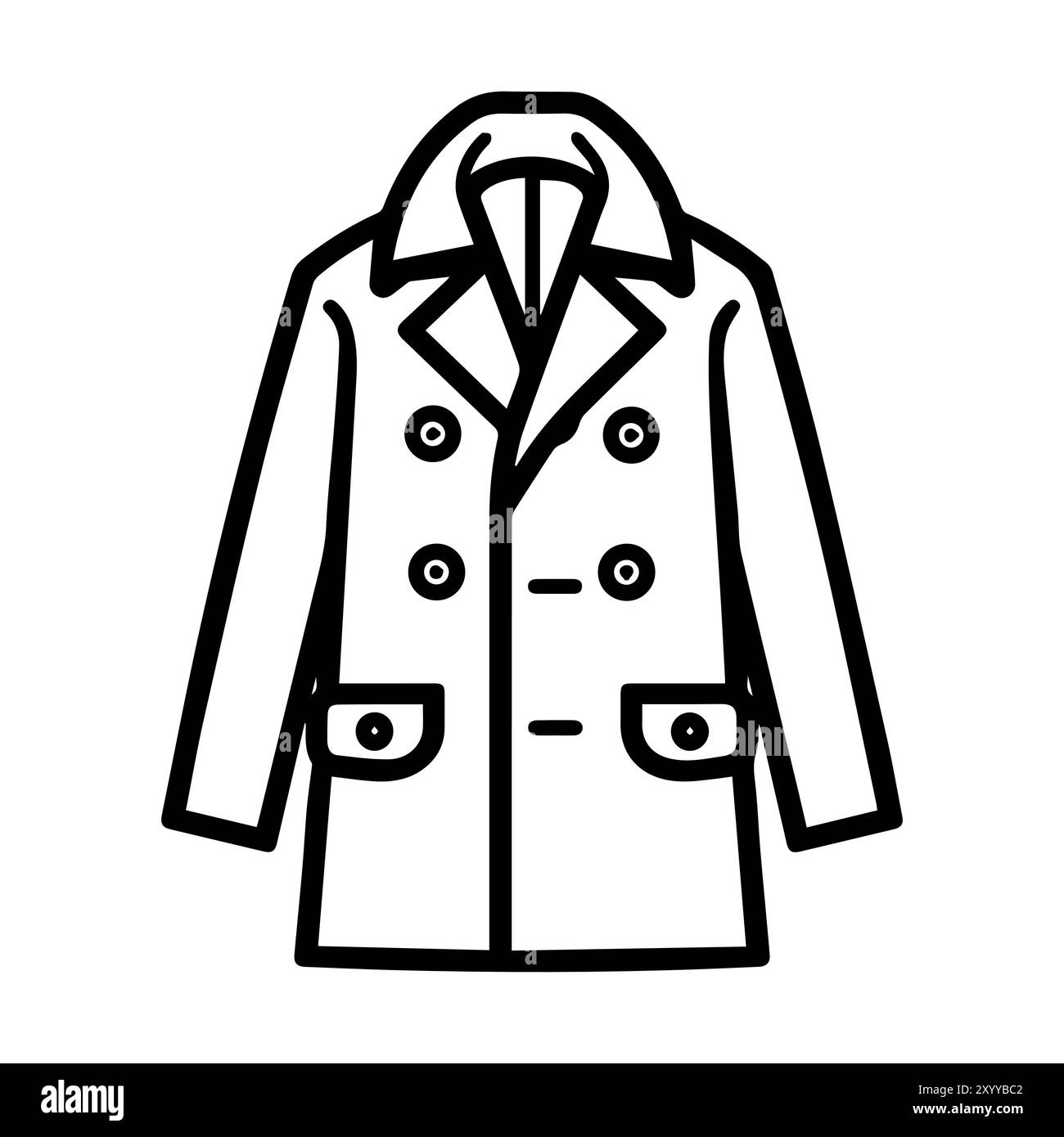 coat icon or modern line symbol. Vector line art and icon design with ...