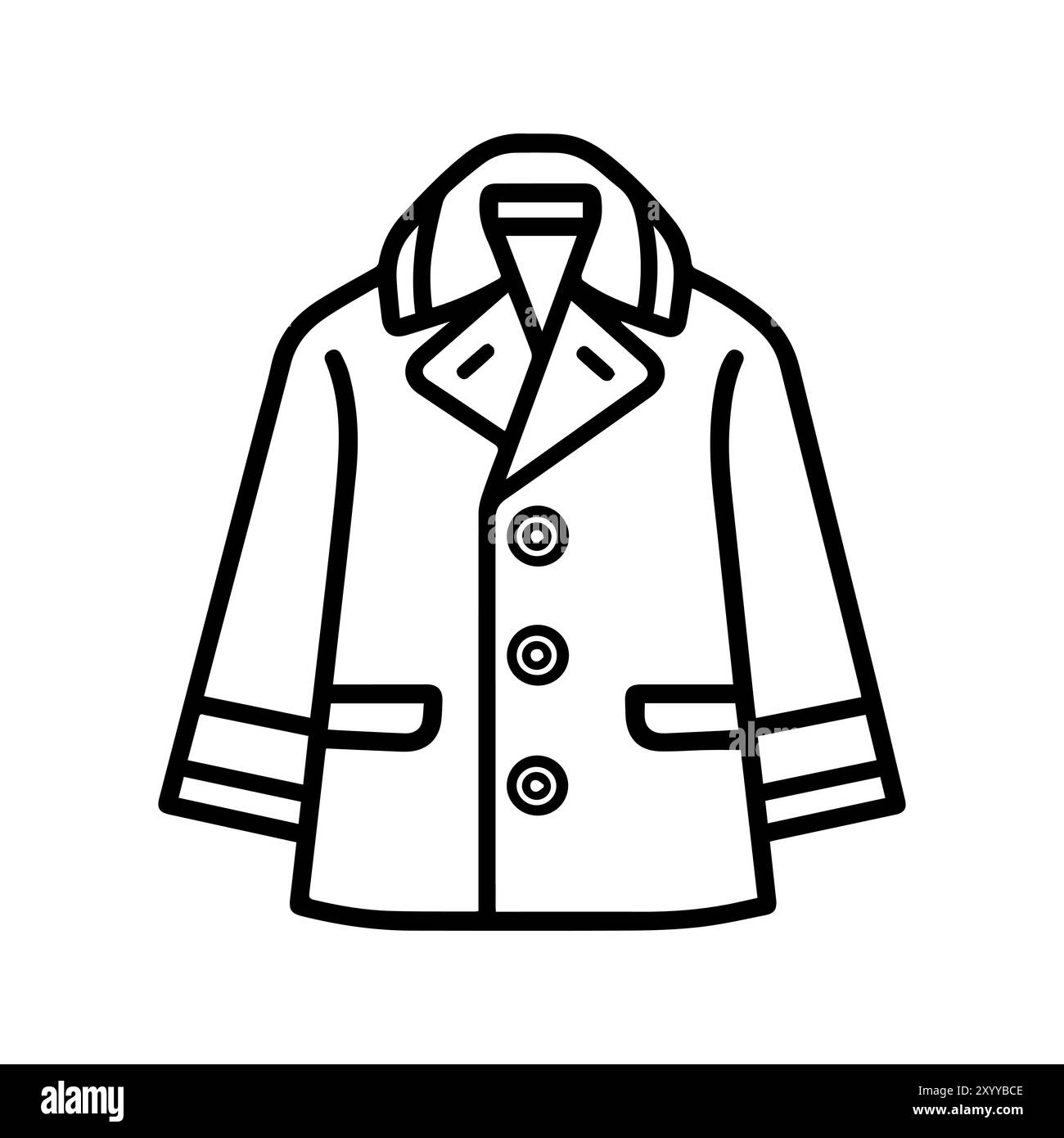 coat icon or modern line symbol. Vector line art and icon design with ...