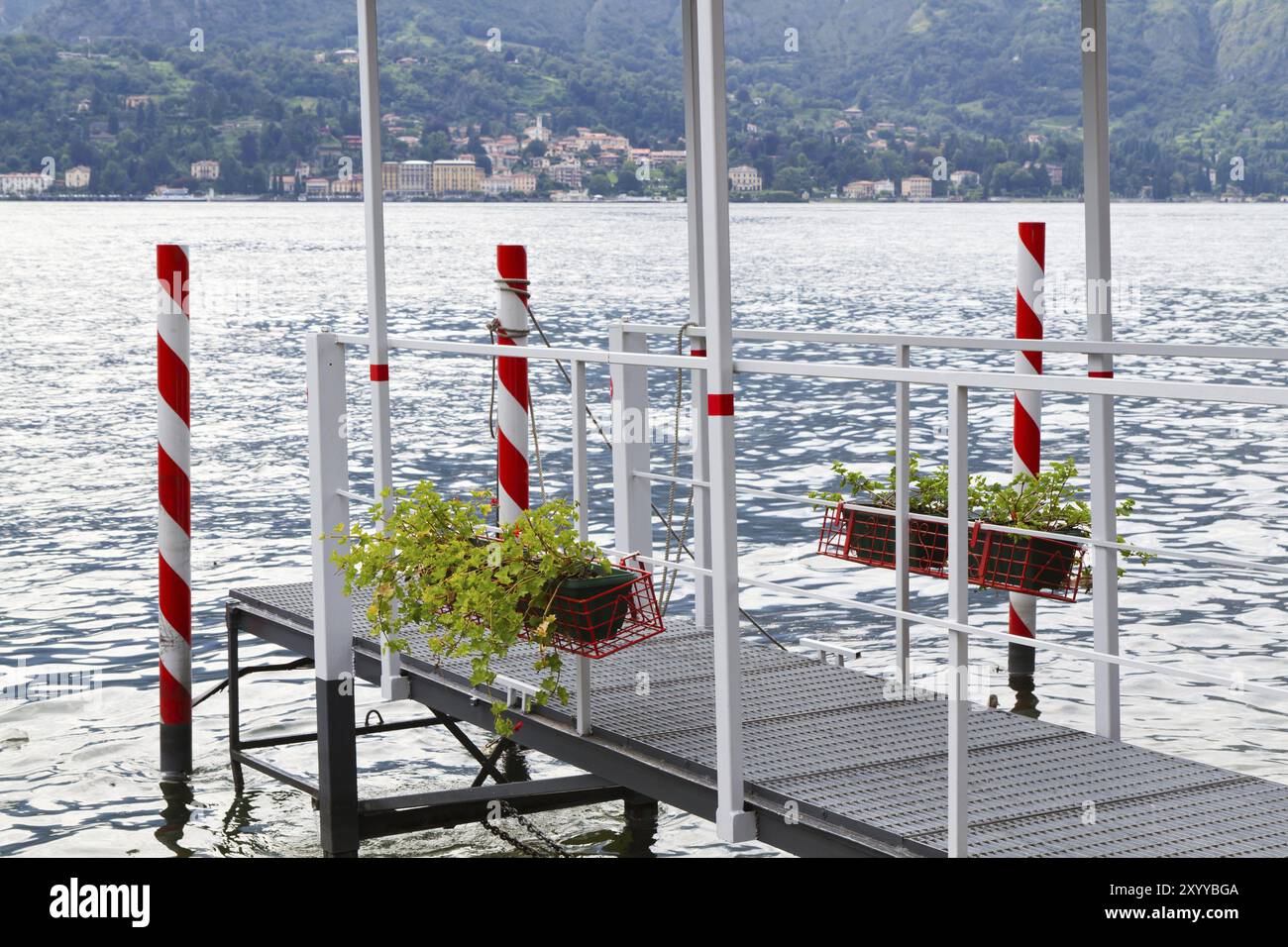 Jetty on Lake Como, Italy, Europe Stock Photo - Alamy