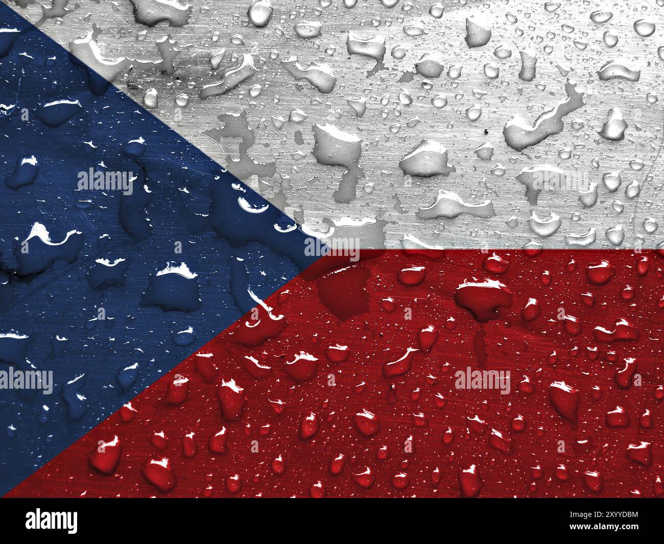 Flag of Czech Republic with rain drops Stock Photo - Alamy