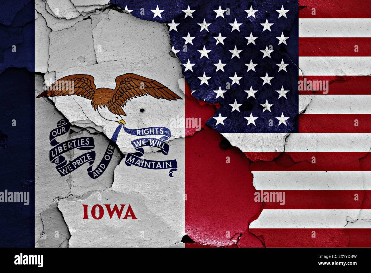American iowa state flags hi-res stock photography and images - Alamy