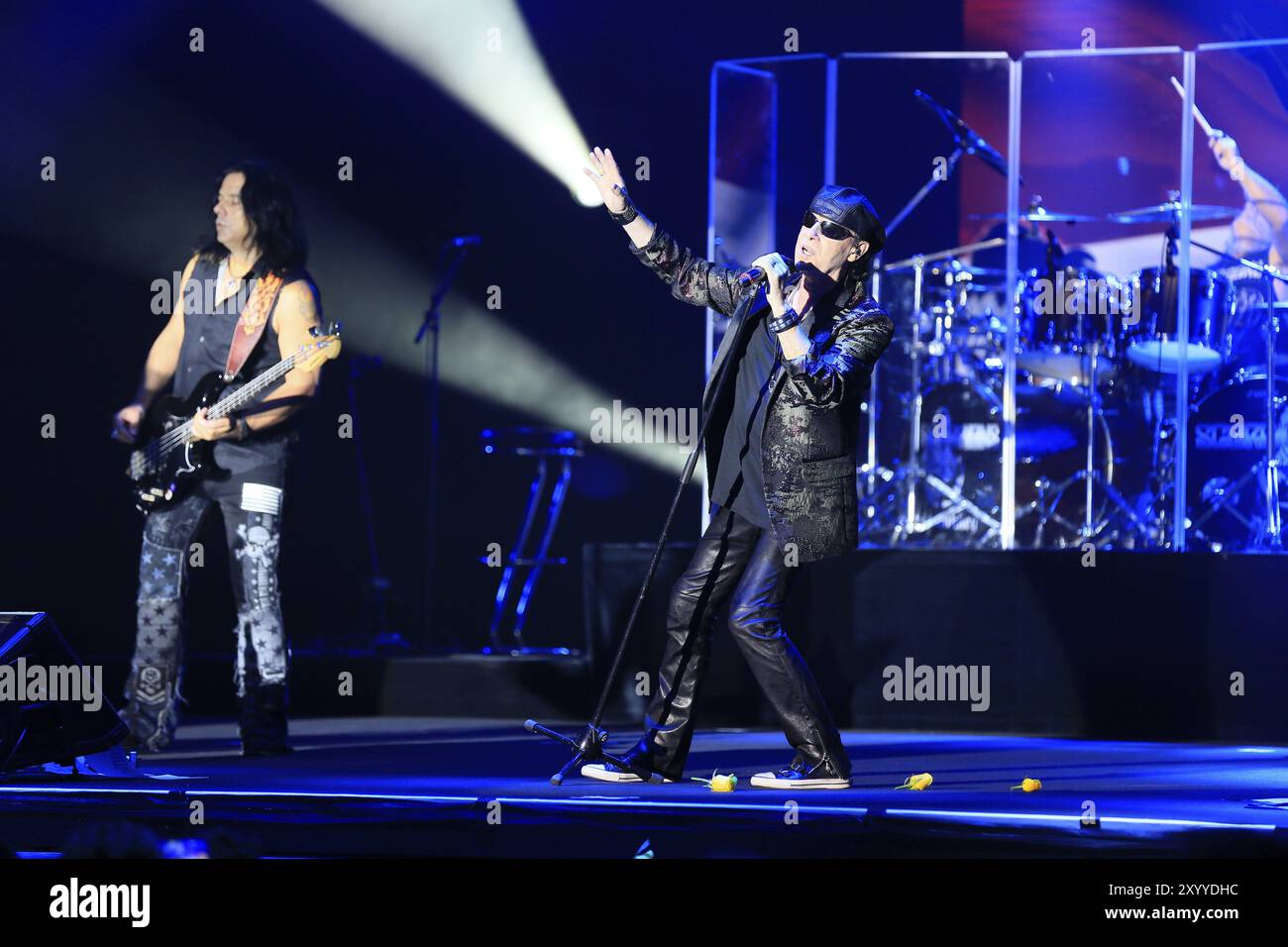 Hard rock band Scorpions at a concert in the Principality of Monaco ...