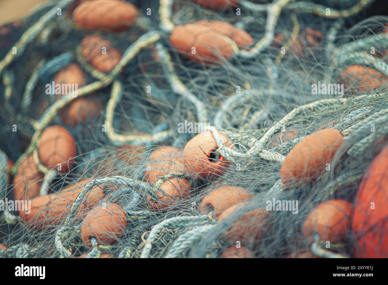 Blue fishing nets hi-res stock photography and images - Alamy