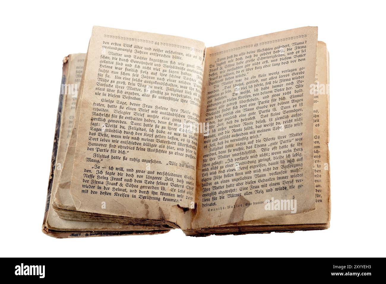 Old open book Stock Photo - Alamy