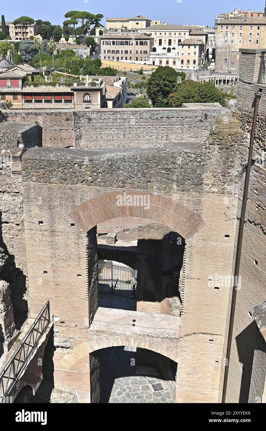 Ancient Roman buildings and the city Stock Photo - Alamy