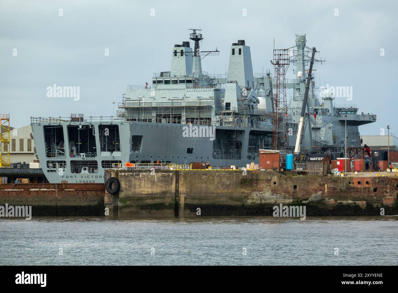 Cammell Laird RFA Fort Victoria (A387 Stock Photo - Alamy