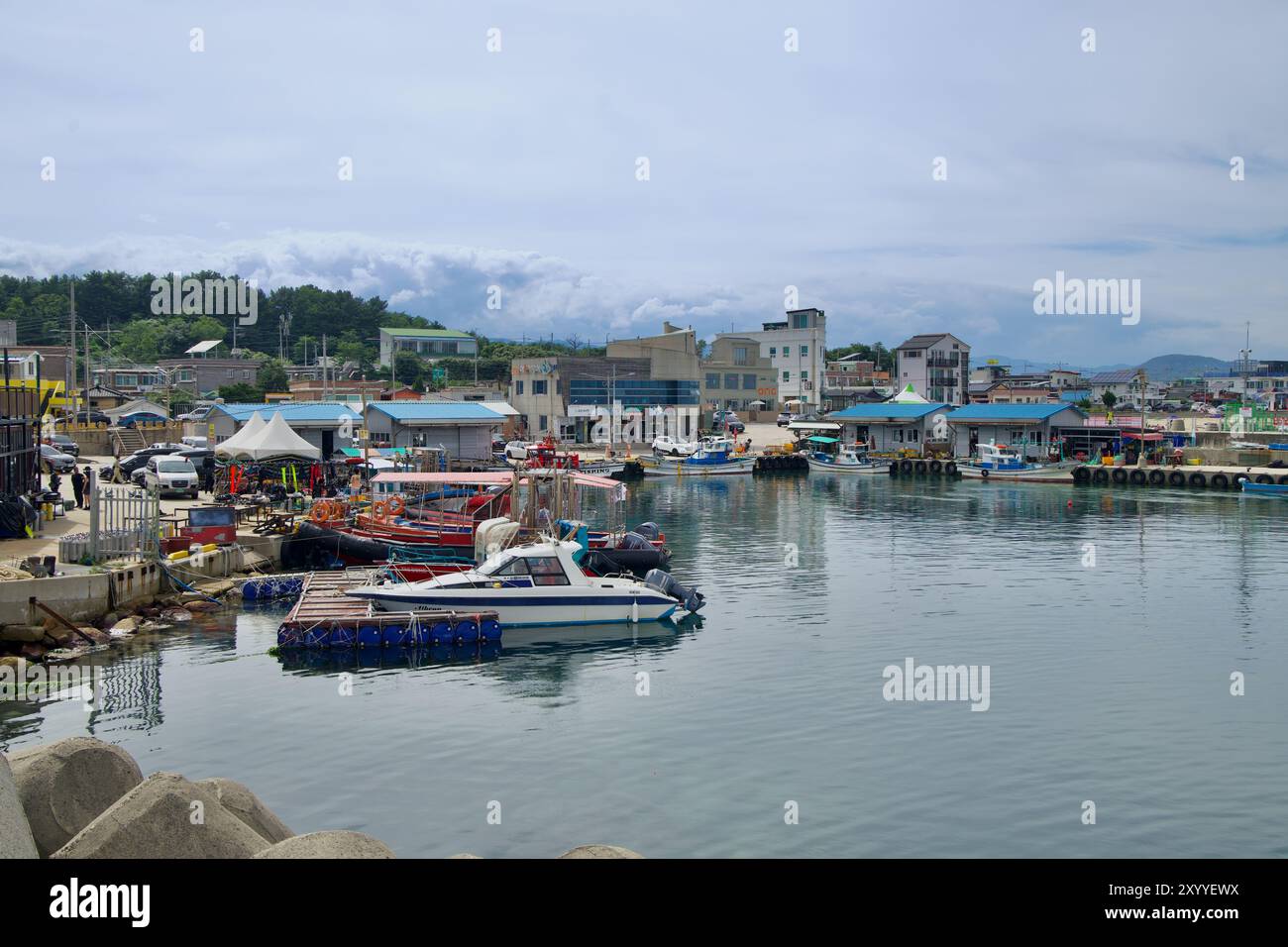 Goseong County, South Korea - July 28th, 2024: A bustling view of Gyoam ...
