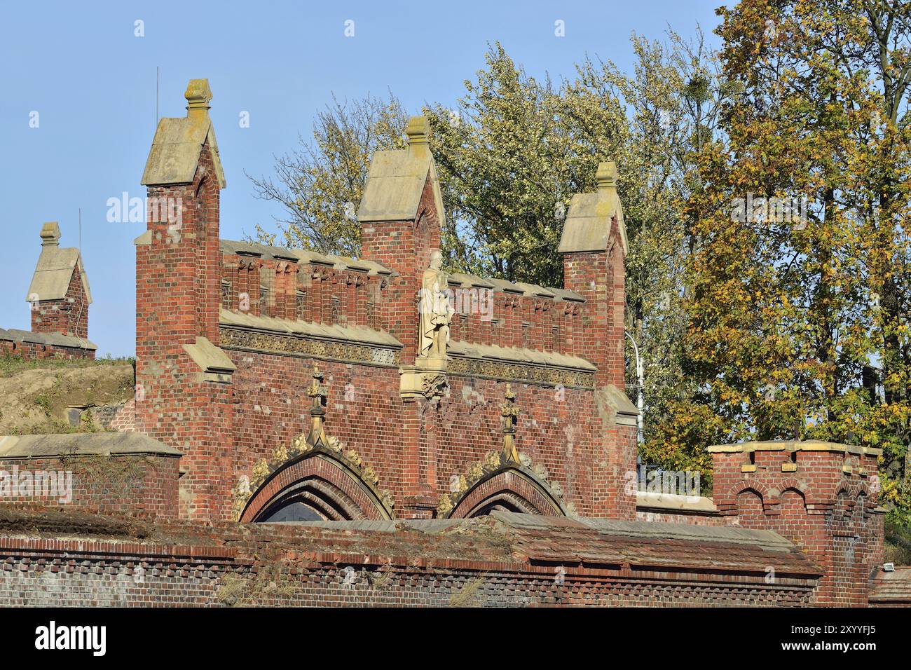 Friedland gate, fortifications of Koenigsberg, neo-gothic 19th century ...