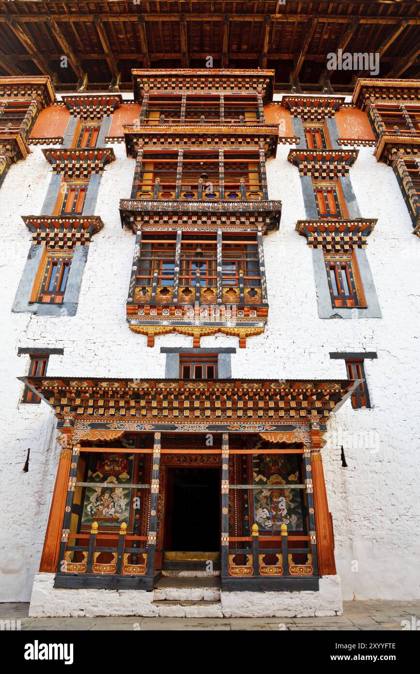 Decoration inside the paro dzong, bhutan Stock Photo - Alamy