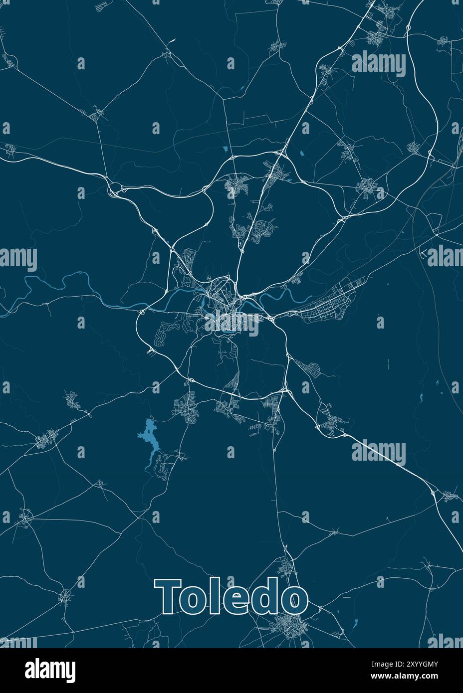 Vector map of toledo hi-res stock photography and images - Alamy