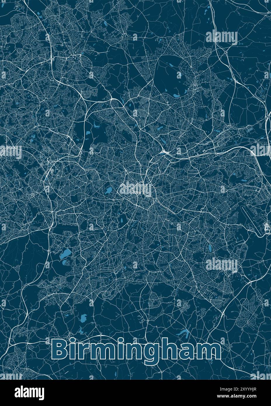 Modern city map birmingham hi-res stock photography and images - Alamy