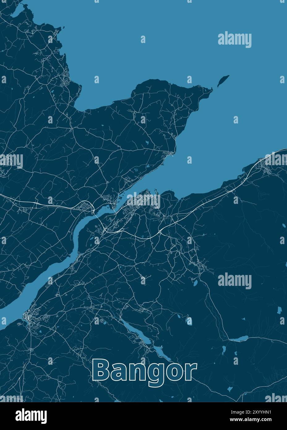 Map of bangor hi-res stock photography and images - Alamy