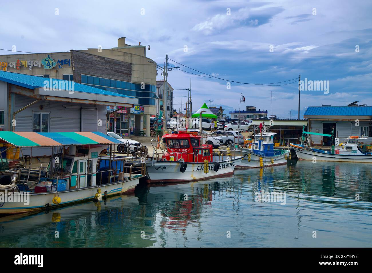 Goseong County, South Korea - July 28th, 2024: Fishing boats docked at ...