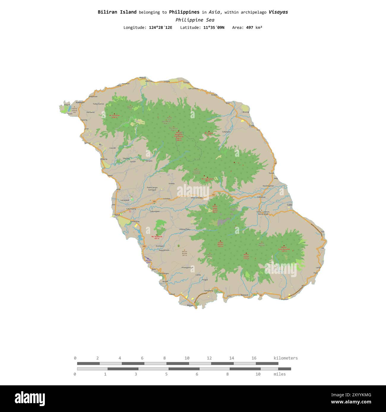 Biliran Island in the Philippine Sea, belonging to Philippines ...